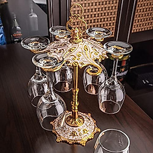 Tabletop Wine Glass Rack Stand-Alone Drying Rack Metal Drying Rack Wine Goblets Display Rack Kitchen Bar Decoration Multi-Function Display Rack Storage Rack Table top Wine Glass Holder