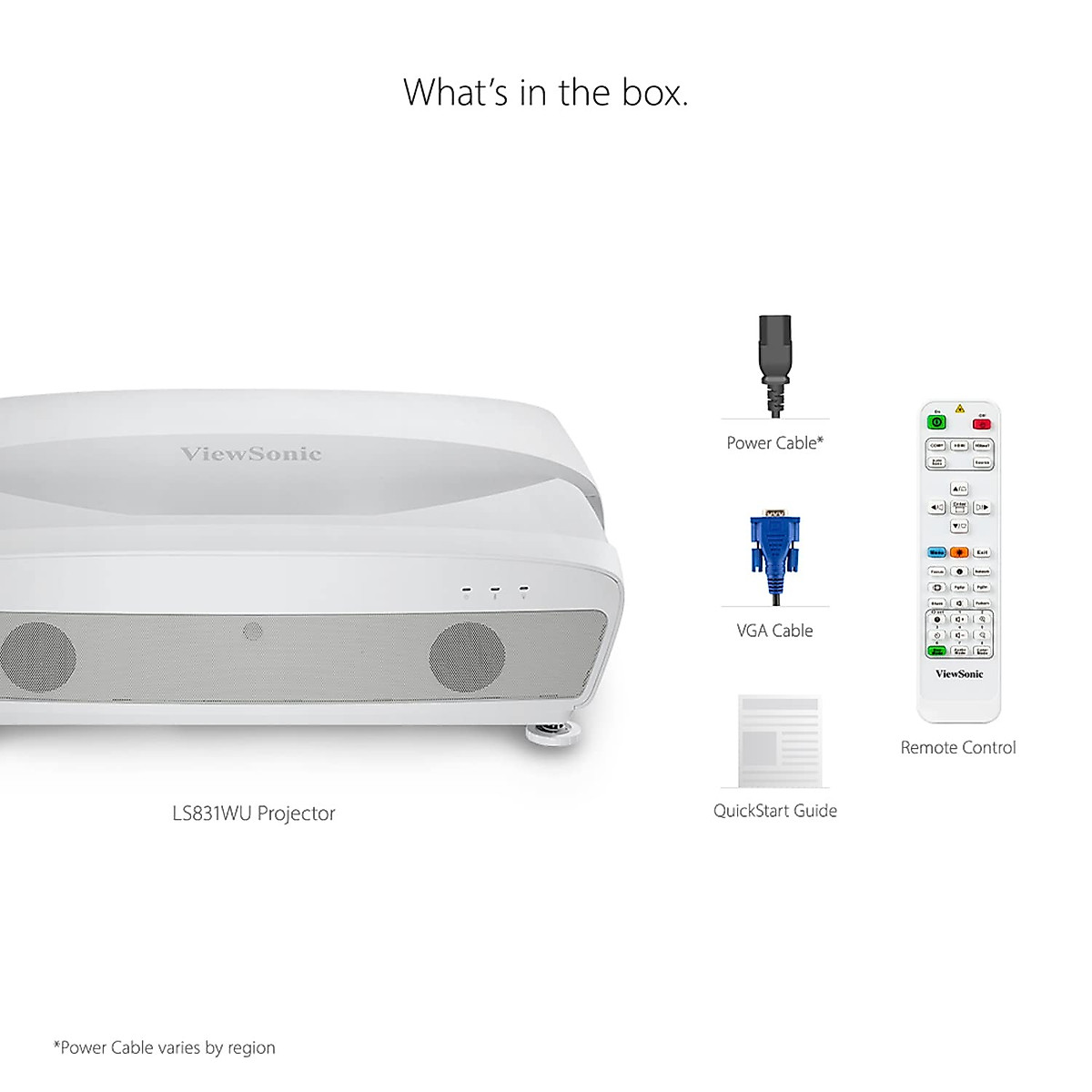ViewSonic LS831WU 4500 Lumens WUXGA Ultra Short Throw Projector with HV Keystoning, 4 Corner Adjustment and for Business and Education Settings