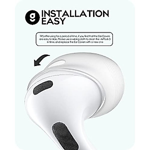 Gcioii 3 Pairs AirPods 3 Ear Covers [Fit in Case] Anti Slip Silicone Sport Ear Tips,Anti Scratches Accessories Compatible with Apple AirPods 3rd Generation (Translucent)