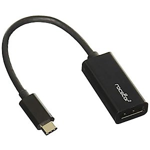 Rocstor Y10C131-B1 Premium USB-C to DisplayPort Adapter M/F - for Computers, MacBook, MacBook Pro, Chromebook or Devices with USB C – 6” - USB Type C, Black