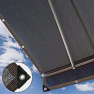 winemana 50% Black Shade Cloth, 14 x 20 FT Durable Mesh Tarp with Grommets, Garden Sunblock Shade Cloth Shading Antifreezing for Plants Cover, Greenhouse, Barns Kennel, Patio, Tomatoes