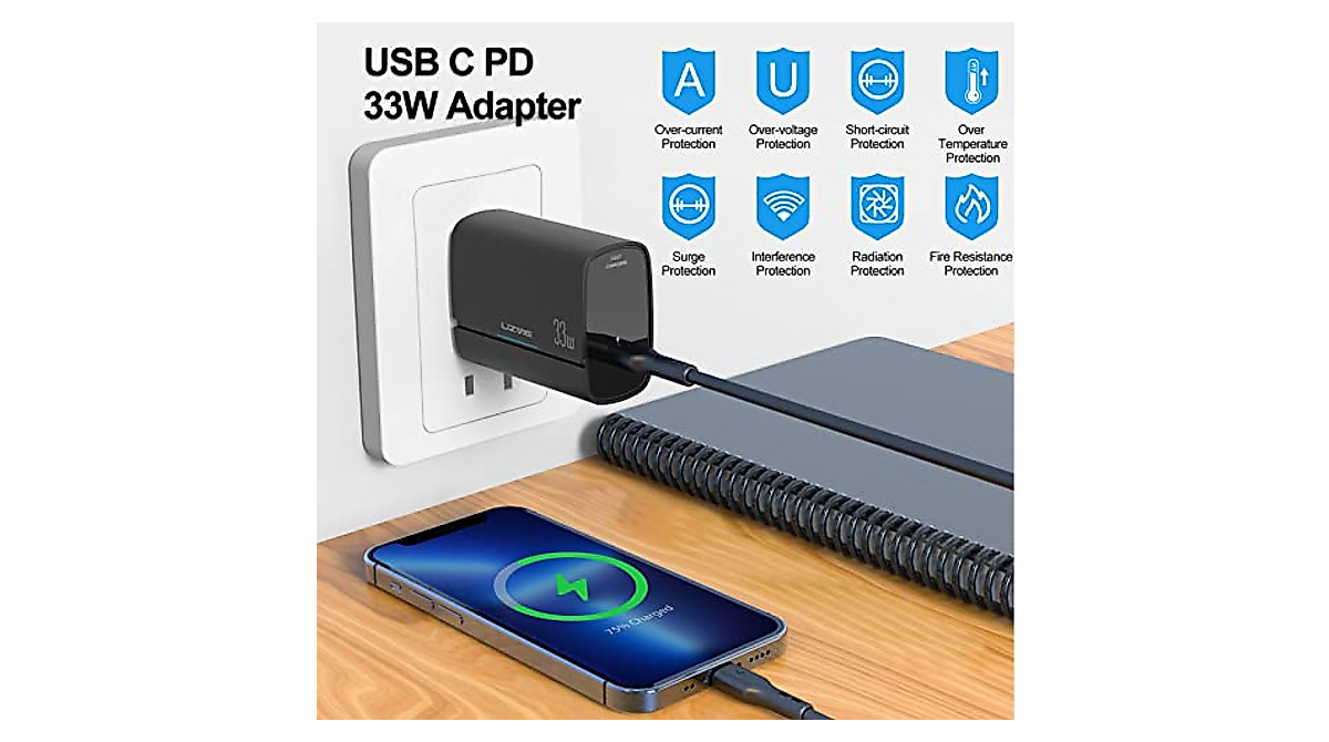 LIZVIE 33W USB-C Wall Charger - Super Fast Charging
