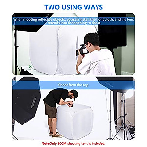 Neewer® 24x24 inch/60x60 cm Photo Studio Shooting Tent Light Cube Diffusion Soft Box Kit with 4 Colors Backdrops (Red Dark Blue Black White) for Photography