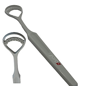Paro Tongue Scraper | Tongue Cleaner with Close Blade Helps Fight Bad Breath | Gentle and Effective Cleaning | Swiss Design Will Keep Your Breath Fresh!