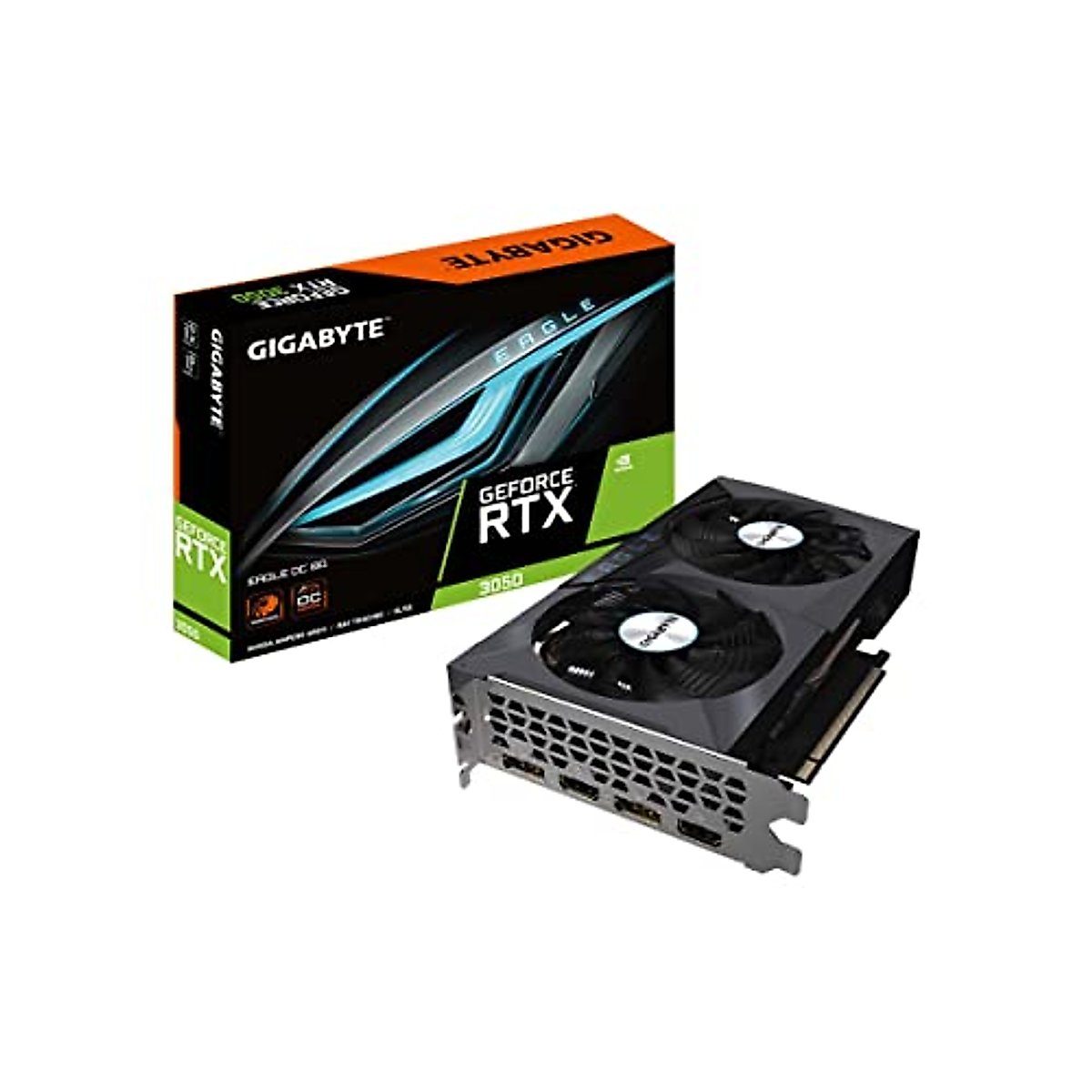 GIGABYTE GeForce RTX 3050 Eagle OC 8G Graphics Card, 2X WINDFORCE Fans, 8GB 128-bit GDDR6, GV-N3050EAGLE OC-8GD Video Card