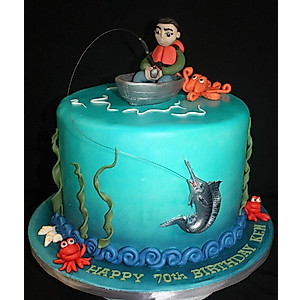 Anyana 4pcs set Fish Plastic Cookie impression Cutter Cake decorating fondant Mold Tool Sugar Paste Baking Mould stamps Pastry