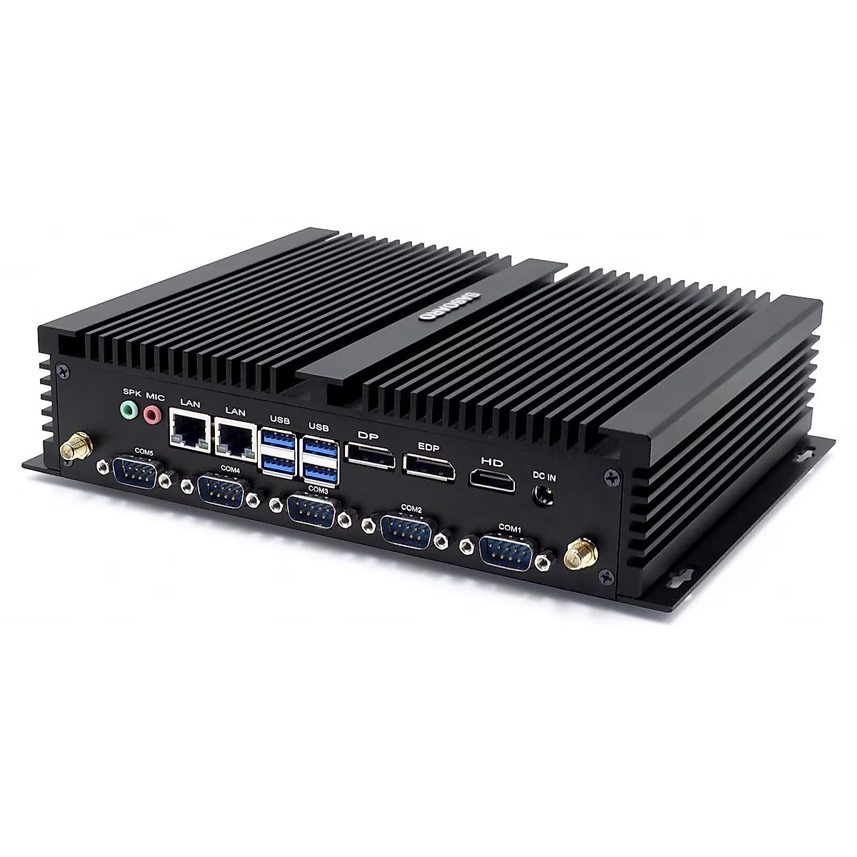BASOARO Industrial Mini Computer, Fanless Industrial PC, Core i7 8550U, 16G RAM 512G SSD 1TB HDD, Dual LAN, Triple Display 4K UHD, DP/EDP/HD, 6 RS232 COM, Win 11 Pro Mini PC