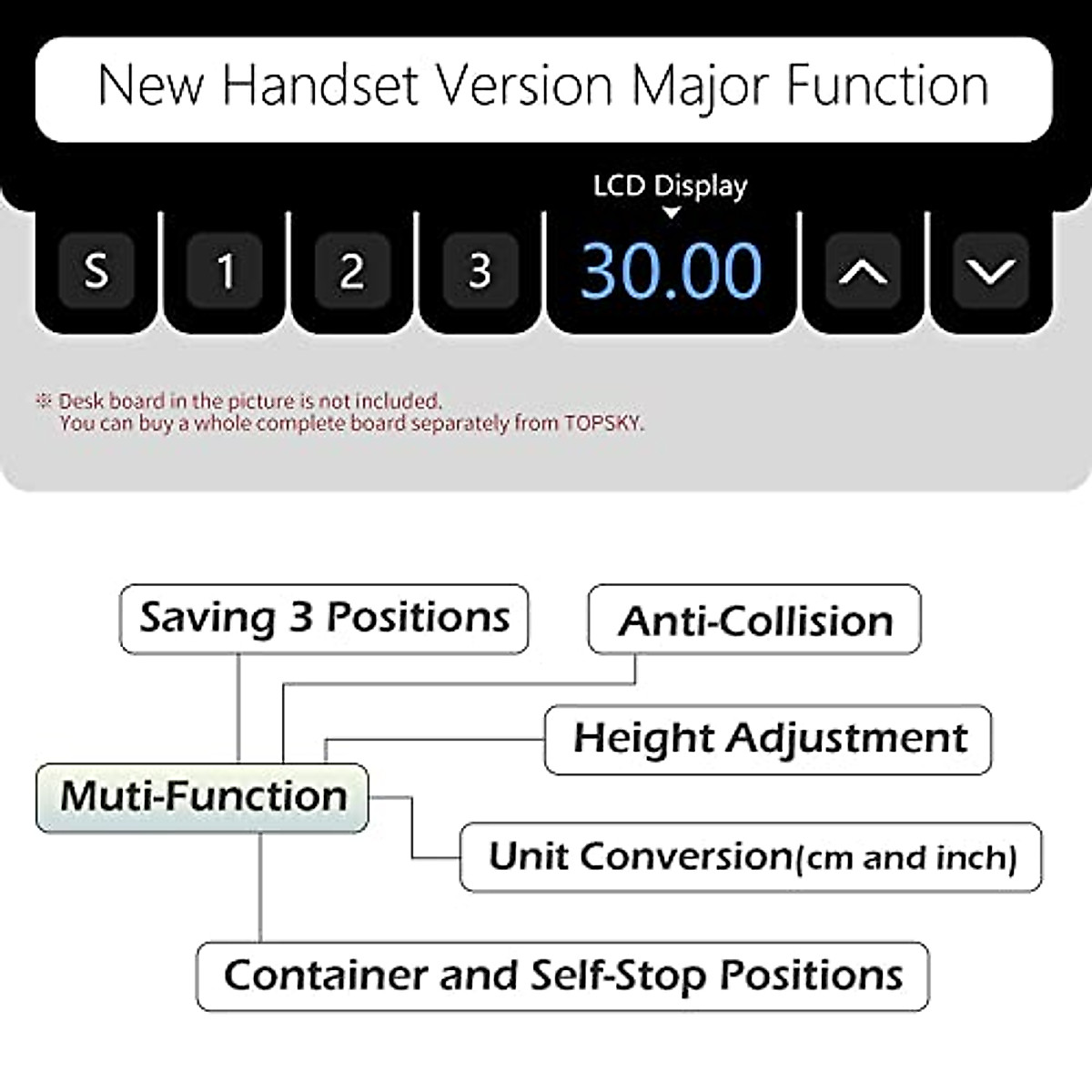 TOPSKY Dual Motor Electric Adjustable Standing Computer Desk for Home and Office (White Frame only)