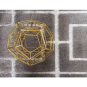 Unique Loom Marilyn Monroe Glam Collection Area Rug - Deco (6' 1' x 9' Rectangle, Gray Silver/ Silver)