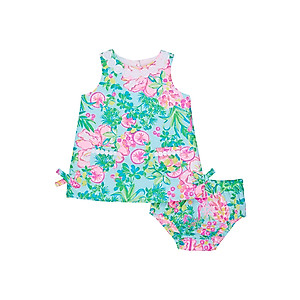 Lilly Pulitzer Baby Girl's Baby Lilly Shift Dress (Infant) Seasalt Blue Fruity Flamingo 18-24 Months