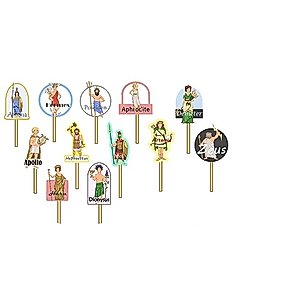 12 Greek Gods Party Cupcake Toppers Food picks