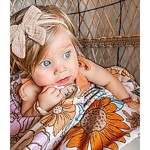 PUCH-KO Baby girl bows headbands for newborn and infant toddler hairbands hair accessories handmade elastic stretchy headband for girls child toddlers kids