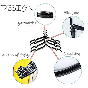 Travel Hangers, Set of 10, Lightweight and Portable Clothes Hangers for Business Trips and Vacations