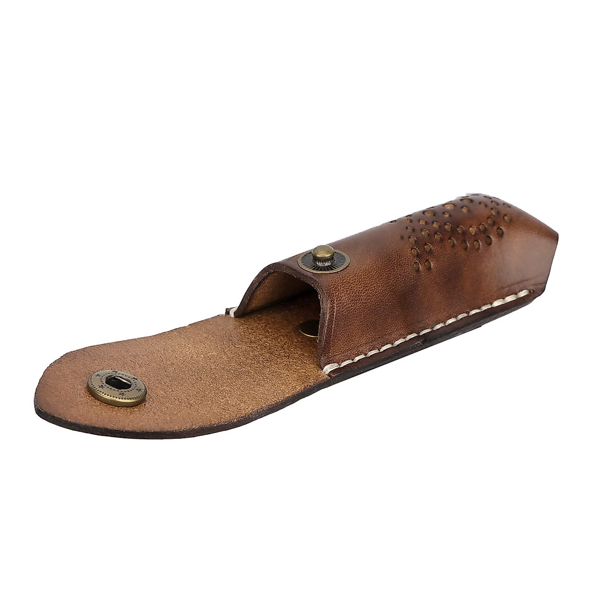 Tourbon EDC Leather Pocket Folding Knife Sheath Carrier Holster Flashlight Holder Case Wine Bottle Opener for Belt