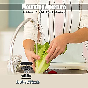 Kitchen Sink Hole Covers, 2 inch Stainless Steel Sink Tap Hole Plug Matte Black Faucet Hole Cover Kitchen Sink Hole Cap for Leakage Prevention