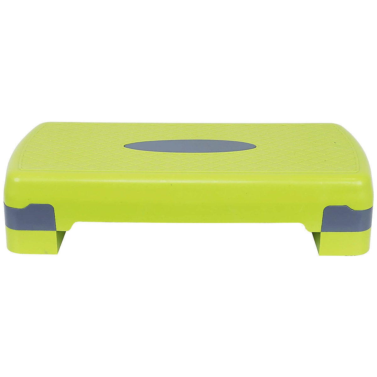 Signature Fitness Adjustable Workout Aerobic Stepper Step Platform Trainer, 27-Inch, Lemon/Gray