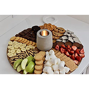 Mud Pie Mini Marshmallow Smore's Roasting Set, Pit 4" x 4" Dia | Skewer 5 3/4"