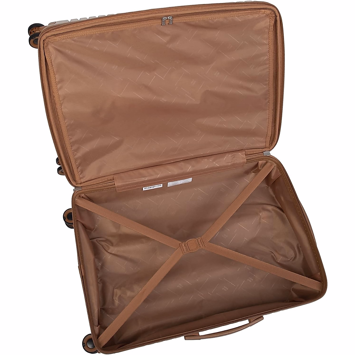 it luggage Encompass 31" Hardside Checked 8 Wheel Expandable Spinner, Beige and Brown