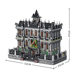 General Jim's 3-Level 7,357 Piece Lunatic Asylum Hospital Mad House – a City Modular Architecture Building Block Set | Comparible with Major Brick Building Brands