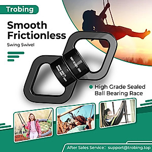 Trobing Swing Swivel, 30KN Rotational Safety Device, 360° Rotator with Hanging Accessory for Aerial Yoga, Hanging Hammock, Web Tree Swing, Swing Spinner and Rock Climbing, Indoor and Outdoor