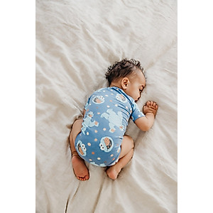 Copper Pearl Short Sleeve Bodysuit Baby: Ultra Soft Bodysuits for Newborns, Boys, Girls, and Infants - Stylish, Comfortable, Overlap Shoulders, Premium Knit Fabric - Cookie Monster, 0-3 Months