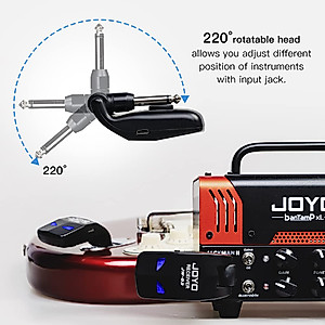 JOYO JW-03 Wireless Guitar Transmitter Receiver and JA-02 II Mini Practice Guitar Amplifier 5W Blue