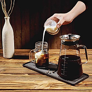 Aquach Airtight Cold Brew Coffee (Iced Tea) Maker 51oz/1.5L, BPA-Free, Durable Borosilicate Glass Pitcher and Stainless Steel Fine-Mesh Filter, Dishwasher Safe, Spill-proof, 6 Cups Capacity