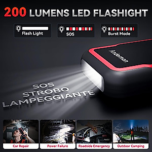 Andeman Car Jump Starter 3000A Peak 20000mAh (Start 9L Gas Engine or up to 7L Diesel Engine) Battery Charger Automotive, 12V Car Jumper, Power Bank Power Pack with Quick Charge Type-C Ports, Red