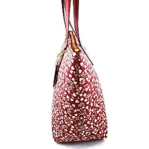 COACH Womens Pebbled Taylor Tote (Love Leaf)