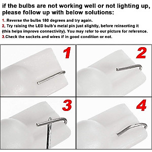 KAKEMONO T5 T10 Wedge Base 2W LED Bulb for 12V 24volt Landscape Path Light, 921 922 912 194 168 T10 Wedge RV Camper Trailer Motorhome Marine Boat Dome Light, 2700K Warm White, 10 Pack