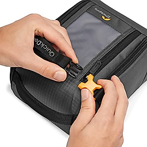 Lowepro GearUp Creator Box Medium II, Mirrorless and DSLR Camera Bag, Camera Case with QuickDoor Access, Made with Recycled Fabric, Orange Padded Interior Dividers, Grey