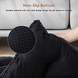 FURTIME Dog Bed Crate Pad Washable Dog Beds for Large Dogs Cats Deluxe Thick Plush Fluffy Kennel Crate Pad Comfy Pet Sleeping Mat Anti-Slip & Anti Anxiety Orthopedic Calming Bed