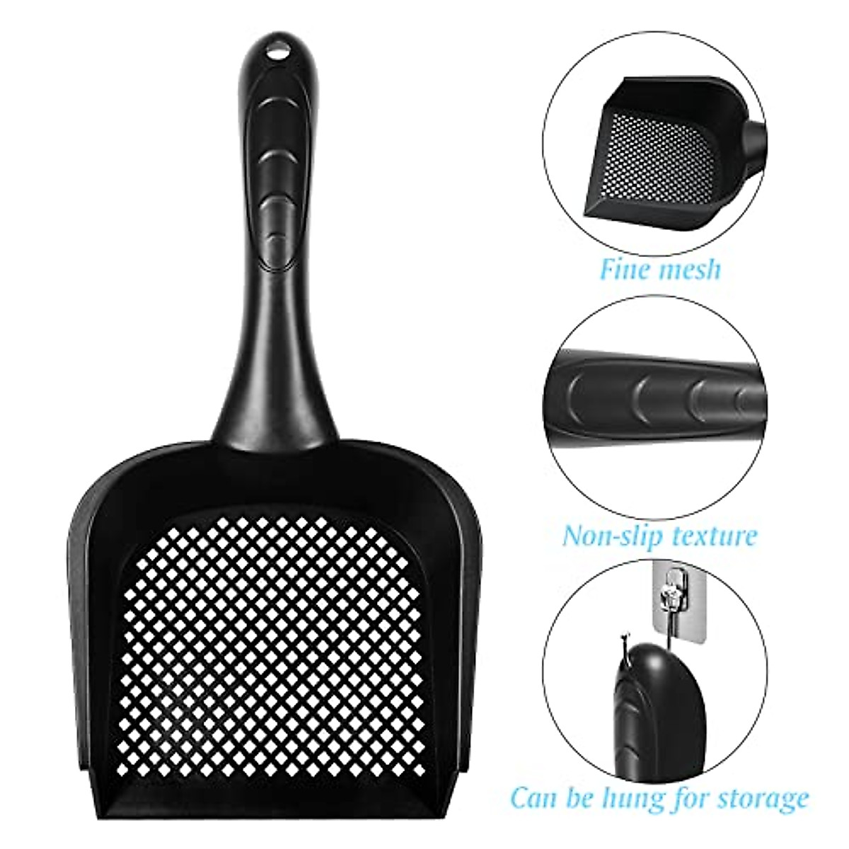 DHXYZZB Cat Kitty Litter Scoop Small Holes Fine Litter Scooper Shovel for Cat Dog Rabbits Hamster Snake Sifter Scoop High Qulity PVC Non-Toxic (2.5mm Hole)