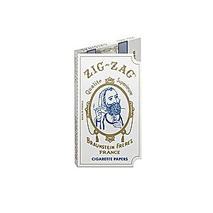 ZIG-ZAG Rolling Papers - Original White 70mm Papers with Natural Gum Arabic and Thin Glue Sealing Line - Available in 6 Booklets (192 Papers) or Carton of 24 Booklets (864 Papers) (24 Packs)