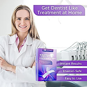 Teeth Whitening Strips 28 Strips (14 Pack), Professional Effects, Teeth Whitening Strip Kit, Reduced Sensitivity White Strips for Whiter Teeth, Dental Whitener Strips Coconut Flavor