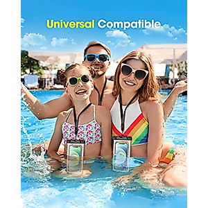 Universal Waterproof Case, 2 Pack, IPX8 Clear Waterproof Phone Pouch, Waterproof Phone Case Phone Dry Bag Compatible with iPhone 13 Pro Max/12 Pro/8/7, Galaxy S22 ultra/S20, Google Pixel 6 up to 7.0"
