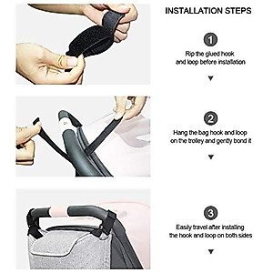 Non Slip Baby Stroller Organizer Bag with Cup Holder for Mom, Universal Fit for Uppababy Vista Cruz Nuna Baby Jogger Bob Baby Stroller and Stroller Accessories for Baby Boy Girl