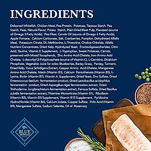 Blue Buffalo Natural Veterinary Diet GI Gastrointestinal Support Low Fat Dry Dog Food, Veterinarian Prescription Required, Whitefish, 6-lb. Bag