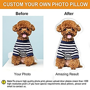 COCYBERCOC Custom Pet Pillow, 24" Personalized Pet Photo DIY Molding 3D Shaped Pillow, Cat Pillow for Distinct Gift, Thanksgiving, Valentine’s Day, Christmas(Double Side 24 inch)