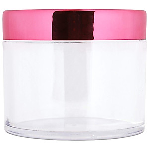 Beauticom 2 oz./ 60 Grams/ 60 ML Thick Wall Round Clear Plastic LEAK-PROOF Jars Container with ROSE GOLD Lids for Cosmetic, Lip Balm, Creams, Lotions, Liquids (36 Jars, Rose Gold)