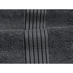 Utopia Towels 8-Piece Luxury Towel Set, 2 Bath Towels, 2 Hand Towels, and 4 Wash Cloths, 600 GSM 100% Ring Spun Cotton Highly Absorbent Towels for Bathroom, Sports, and Hotel (Grey)