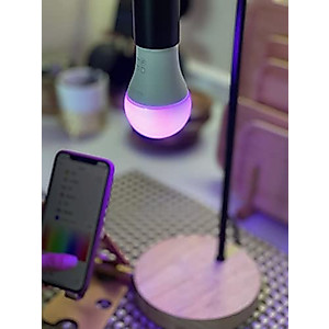 Qivation TiO2 E26 Smart LED Light Bulb 8W 800lm with 24/7 Air Purification, BLT+WiFi Smart Bulb, RGB Full Color, Compatible with Alexa & Google Assistant, No Hub Required