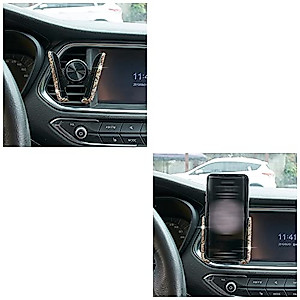 ATMOMO Gold with AB Color Plated Bling Crystal Car Phone Mount Universal Air Vent Car Phone Holder Dashboard Phone Mount Stand Holder