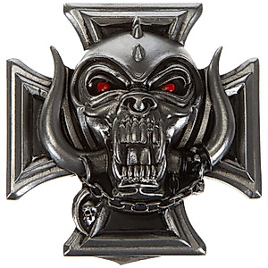 Nemesis Now Officially Licensed Motorhead Iron Cross Warpig Snaggletooth Fridge Magnet, Silver, 6cm