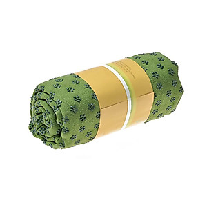 oAtm0eBcl Yoga Mat, Superfine Fiber Non-Slip Yoga Mat Cover Towel Blanket for Home, Gym Sports Fitness Exercise Pad Cushion Green