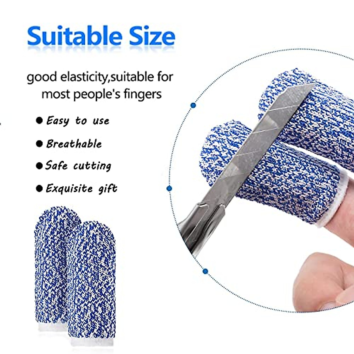 Buddeez 9-piece vegetable cutter finger protector, stainless steel finger protector, knife finger protector, thumb protector, kitchen gadget, easy to cut food and avoid injury when cutting vegetables.