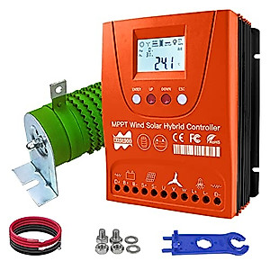 Mars Rock 3000W 12V 24V 48V 0~1500W Wind 0~1500W Solar MPPT Wind Solar Hybrid Controller Pioneer Version Charge Lithium & Lead Acid Gel Battery (12V/24V Auto)