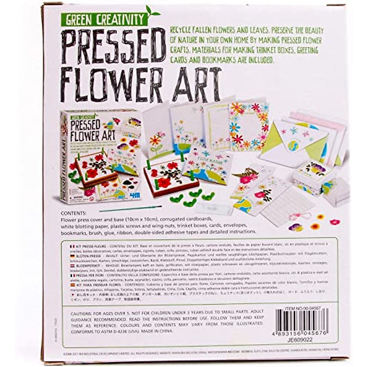 4M Green Creativity Pressed Flower Art Kit, Recycle Flowers Art & Crafts DIY Kit, For Boys & Girls Ages 5+