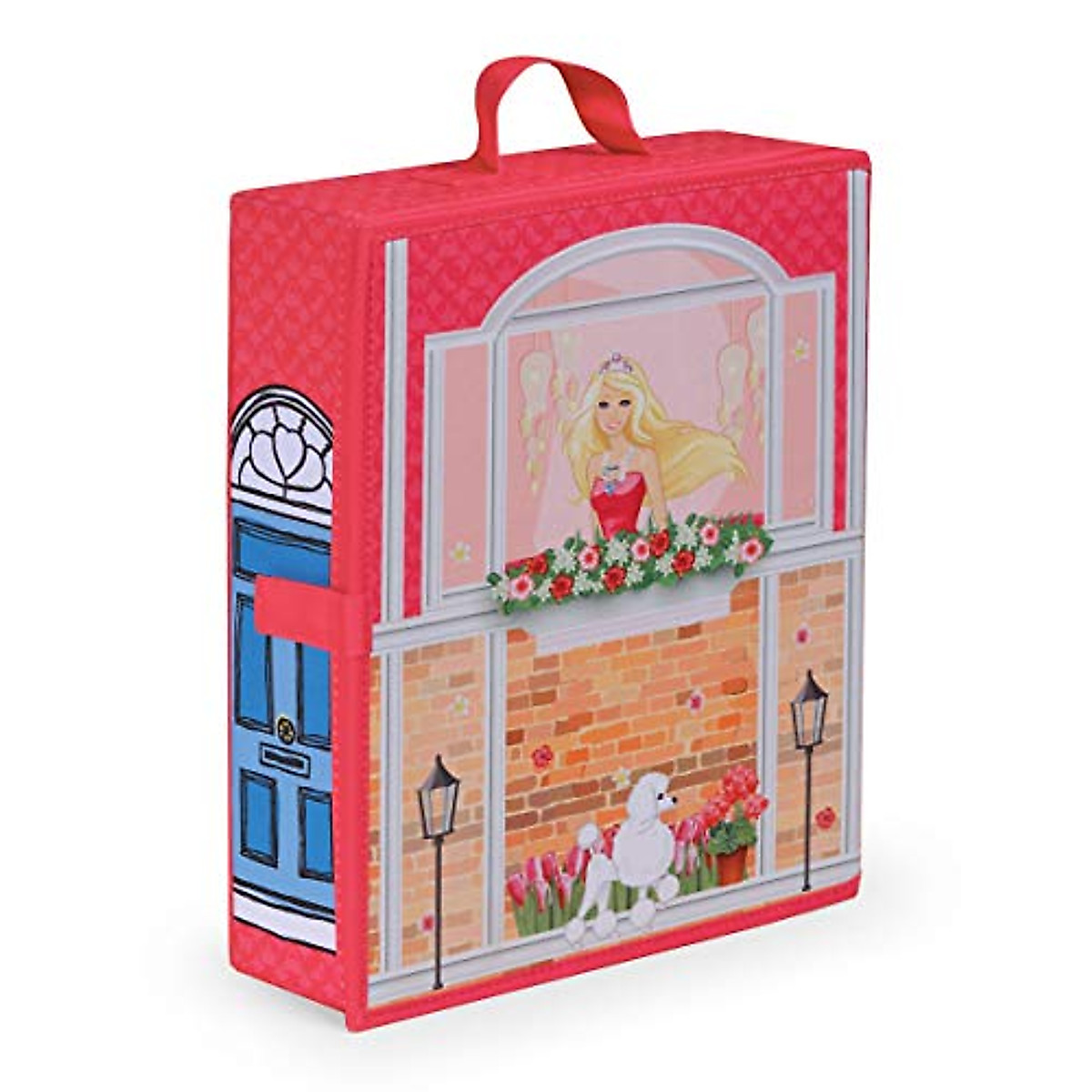 Badger Basket Home & Go Dollhouse Playset Travel & Storage Case with Pop-up Bed for 12 inch Fashion Dolls