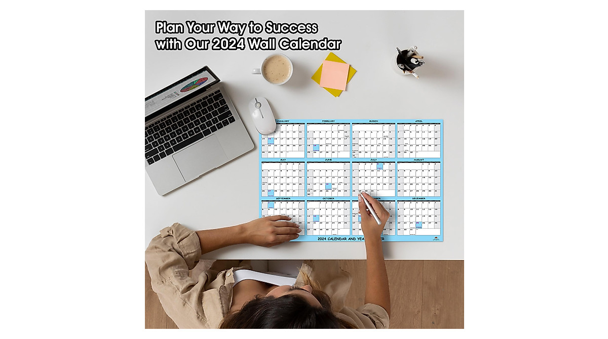 2024 Reversible Wall Calendar 12x18 - Organize Your Year Effectively